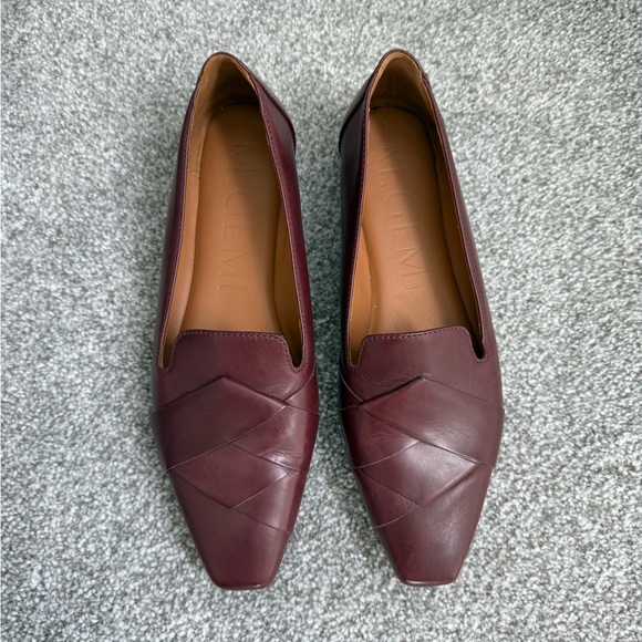 M. Gemi | Shoes | M Gemi Burgundy Leather Flats | Poshmark